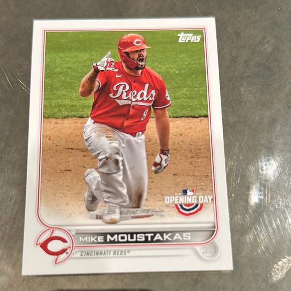Topps | Other | Topps Reds Baseball Card Red And White | Poshmark